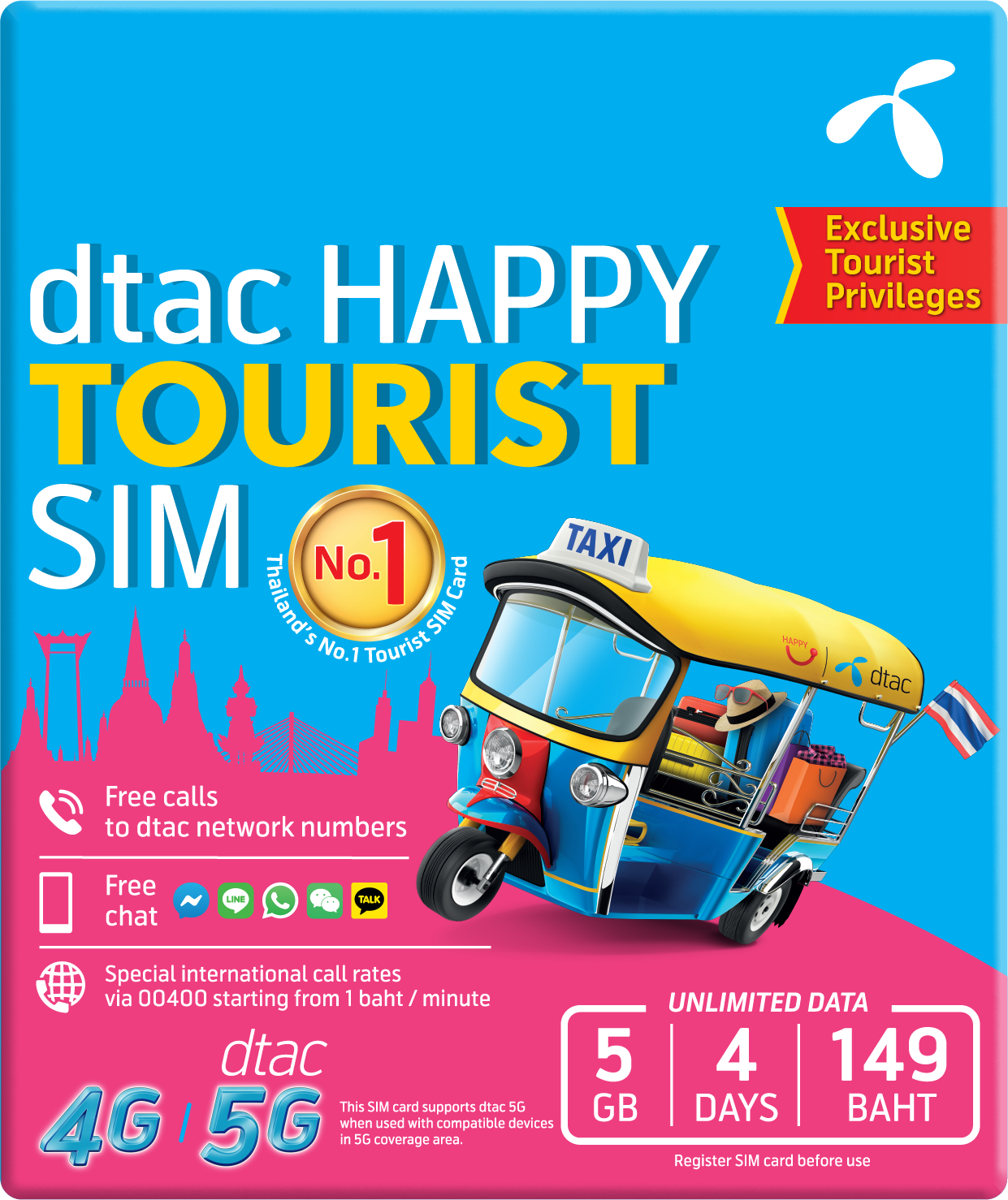 dtac Happy Tourist SIM card