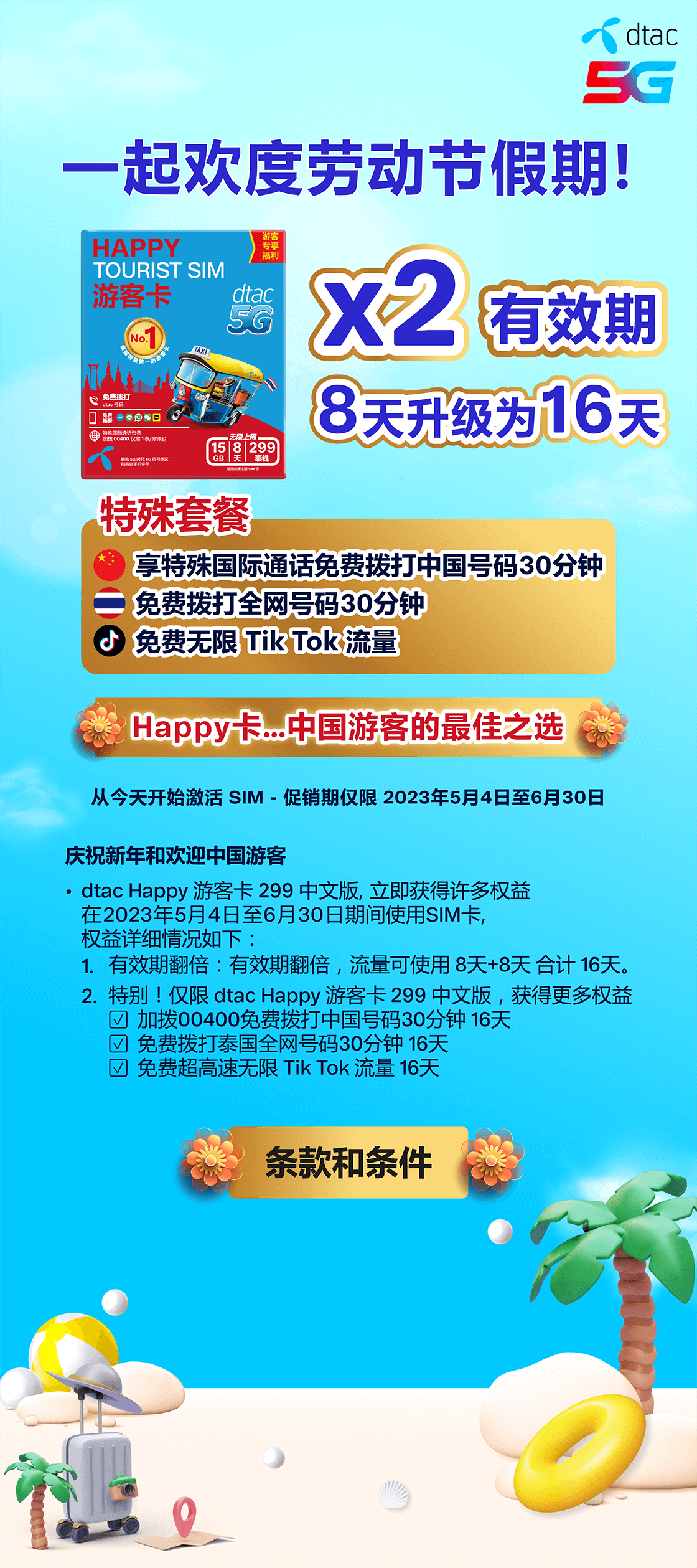 New Year Campaign Tourist X2 | dtac