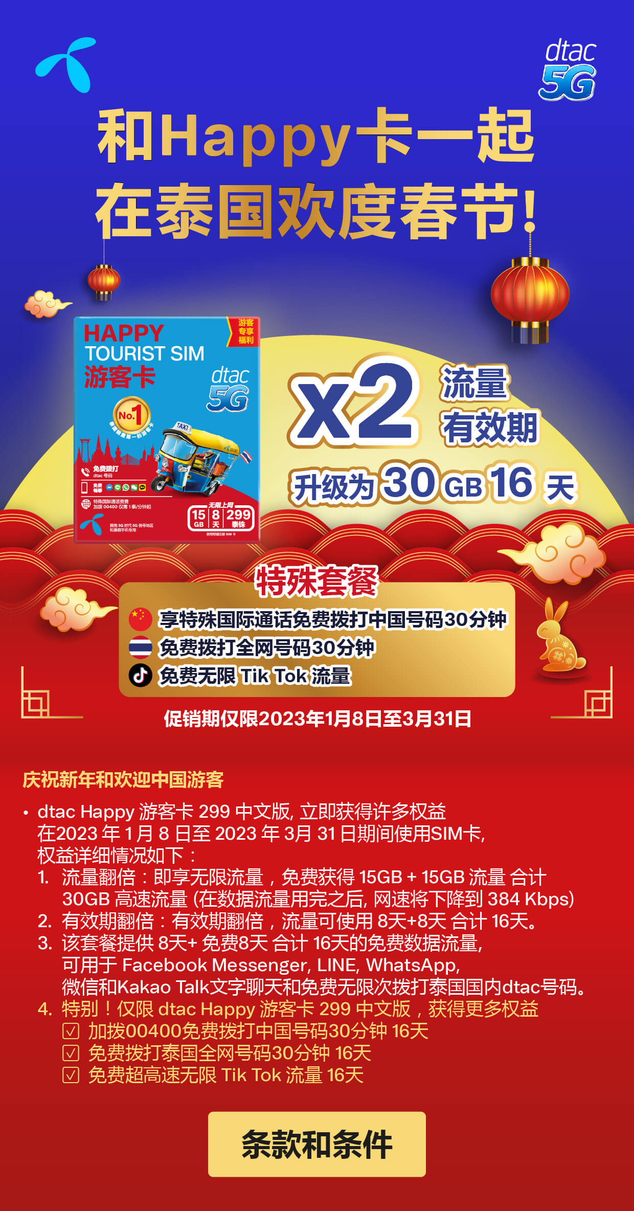 New Year Campaign Tourist X2 | dtac